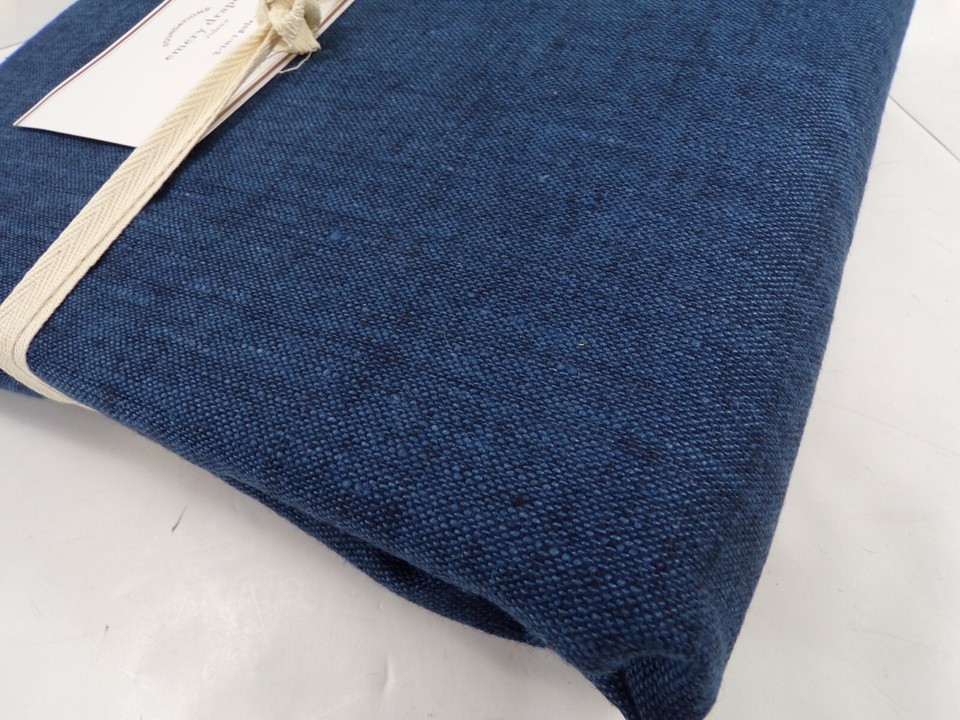 Pottery Barn Emery Cotton Lined Drape Panel 50x 84" Midnight Blue Denim ...