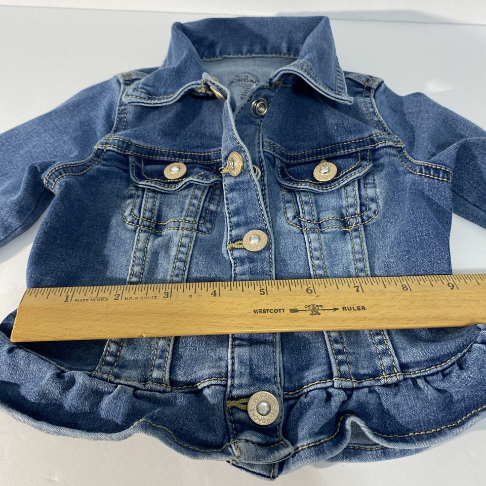 Blue Jean Jacket Toddler Jordache Denim Cropped Ruffle Jacket Size 2T ...