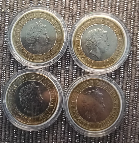 2002 £2 Two Pounds Coin Commonwealth Games Full set 4 Coins Low Mintage ...