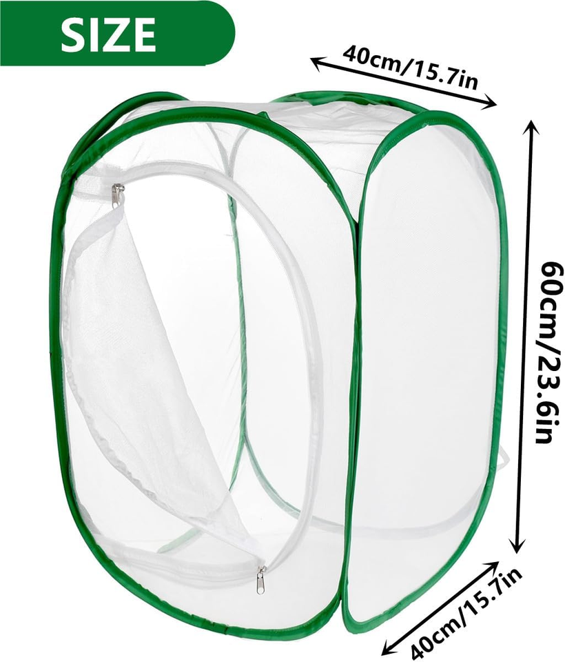 Outdoor Pop-Up Insect Butterfly Habitat Cage,Collapsible Mesh Cage ...