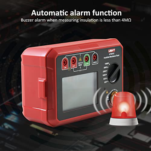 UT501C Ohm Meter ，Insulation Resistance Tester,100V~1000V Voltmeter 0 ...