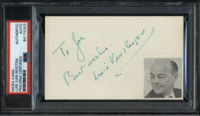 Luis Van Rooten D.1973 Actor Cinderella Signed Index Card PSA/DNA | eBay