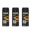3 x Axe ( Lynx) Deodorant Body Spray 150ml Marine Musk Africa Peace ...