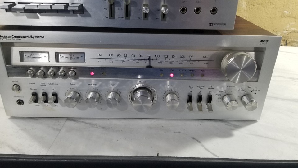 Vintage 1970s MCS Modular Component Systems 3233 Audio System Receiver ...