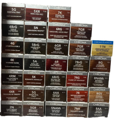 WHOLESALE LOT 32 Aloxxi CHROMA PERMANENT HAIR COLOR 2 oz ea | eBay