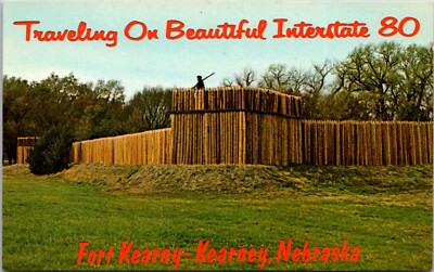 Traveling on Beautiful Interstate 80 Fort Kearney Nebraska Postcard | eBay
