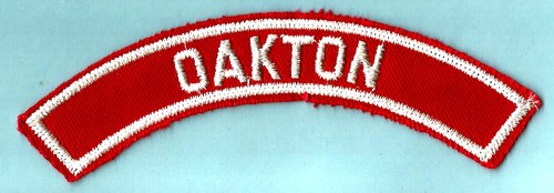 OAKTON 1960's Red and White Vintage RWS Community City Strip Boy Scout ...