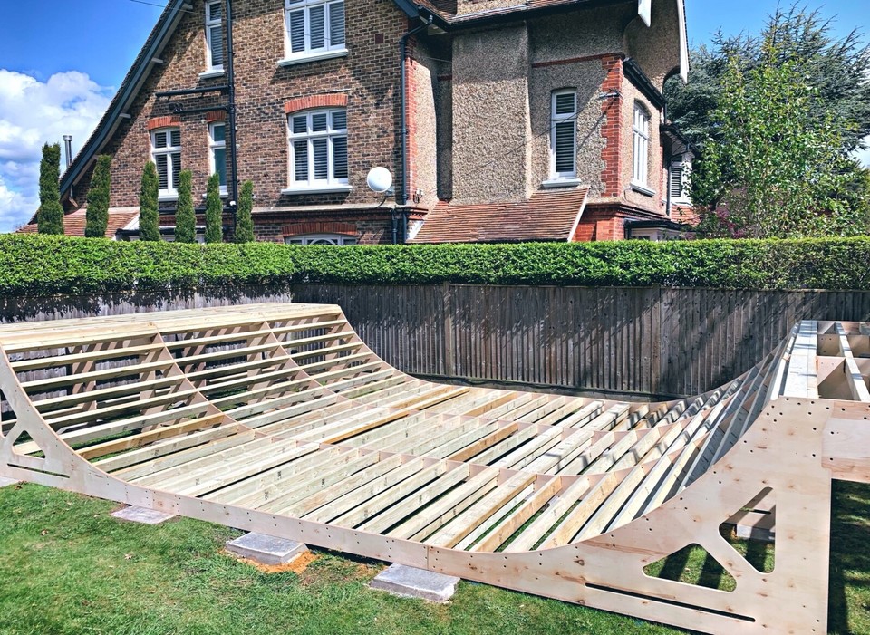 4ft High Skate Ramp Halfpipe - Mini Ramp Kit - Self Build - DIY, BMX ...