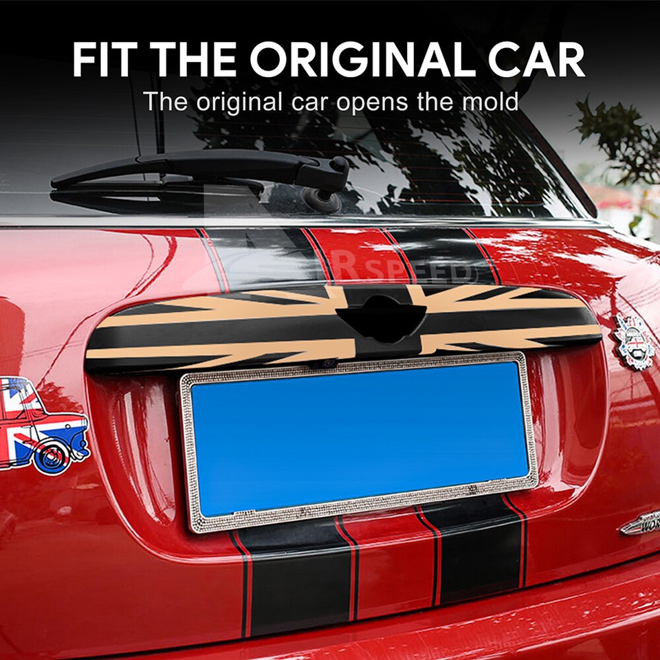 Car Tailgate Trunk Lid Cover Black Golden Union Jack for Mini Cooper ...