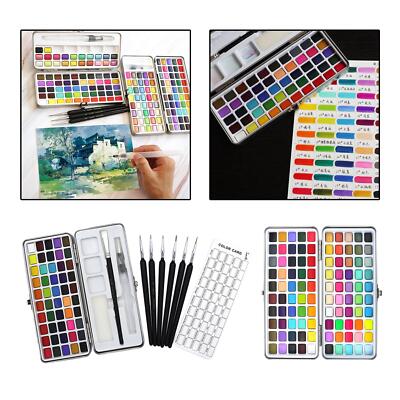 Portable Watercolor Paint Set with Metal Box for Children and Adults ...