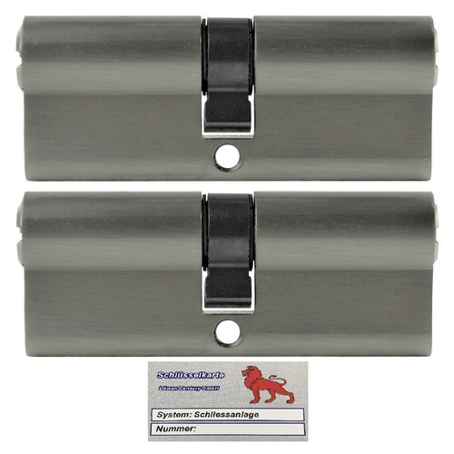 2X Cylindre Profil 100Mm 50/50 +10 Clés Identiques Not+Danger Carte ...