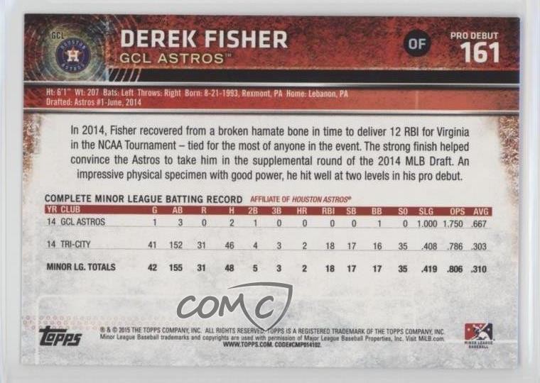 2015 Topps Pro Debut Derek Fisher #161 0x1 | eBay