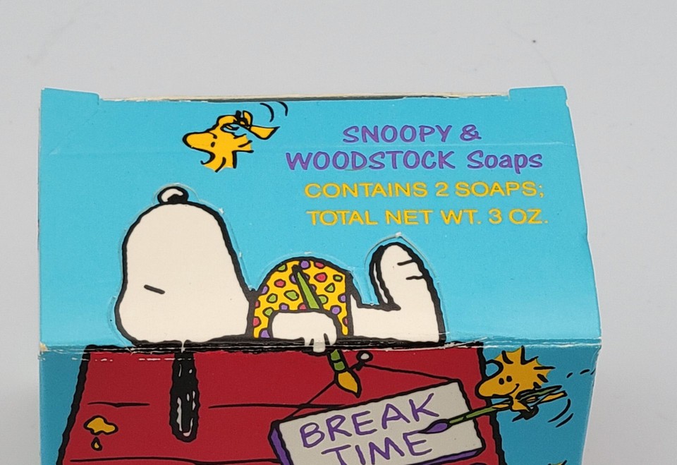 Avon 1990 Easter Snoopy Woodstock Peanuts 2 Soaps in Box Unused BREAK ...