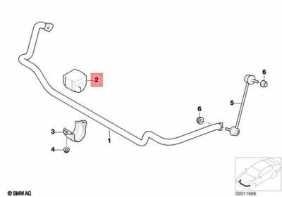 Genuine BMW E46 Coupe Stabilizer Bar Sway OEM 31352229756 | eBay