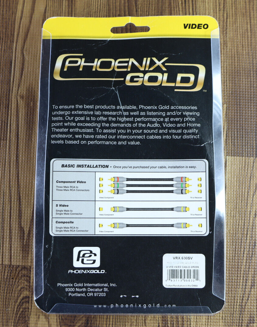 Phoenix Gold S (Y/C) Video Interconnect Cable 10ft VRX.630SV | eBay
