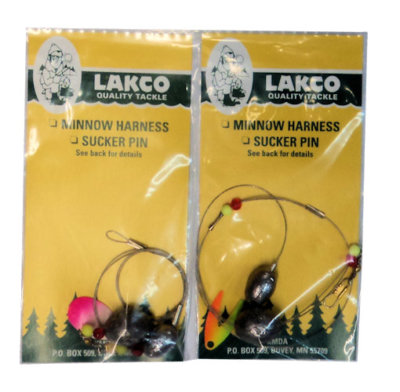 LAKCO Minnow Harness with Decoy Leader, TWO Packs, Blade Color May Vary ...