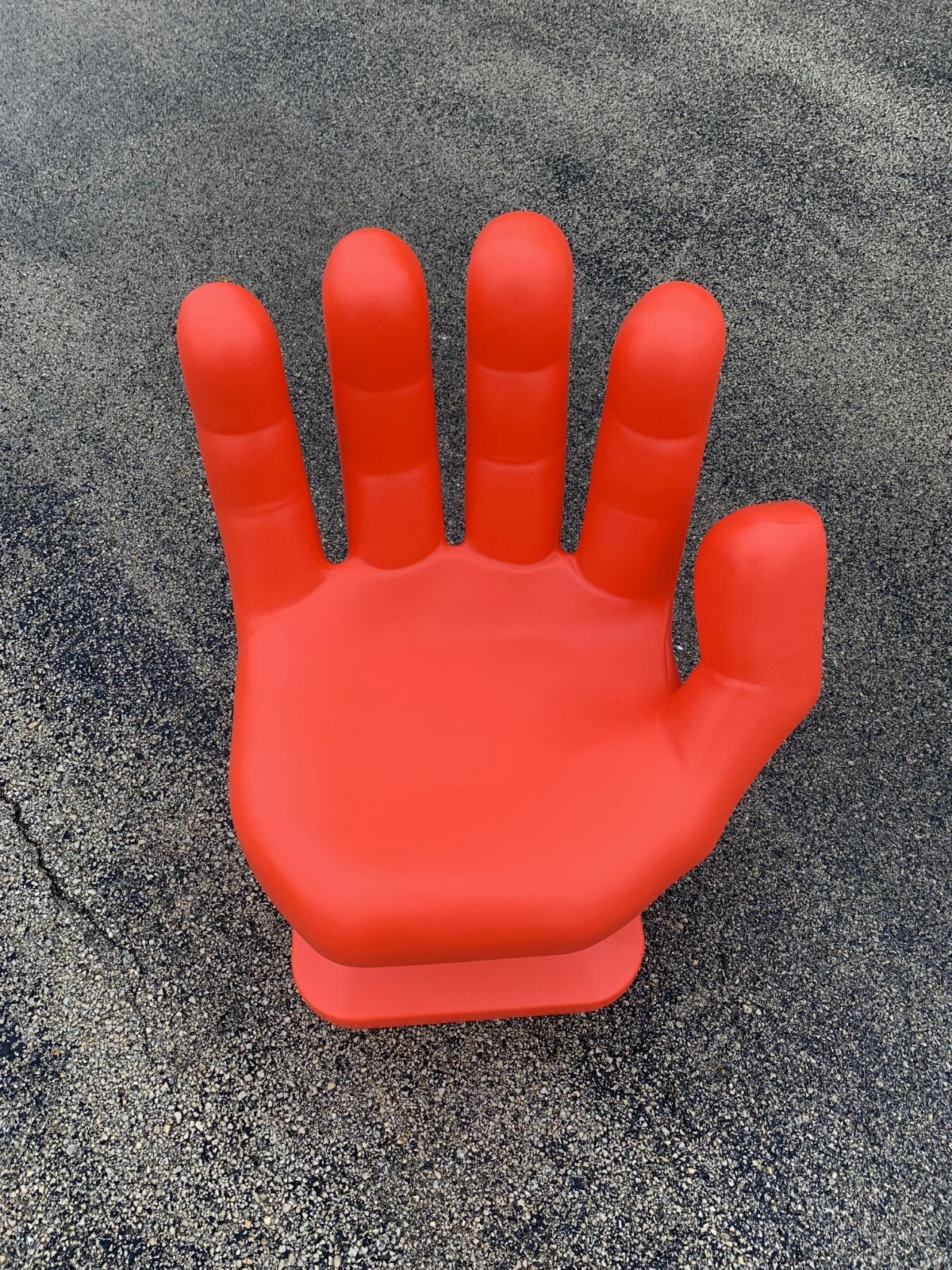 Red-Orange RIGHT Hand Shaped Chair 32" adult size 70's Retro EAMES ...