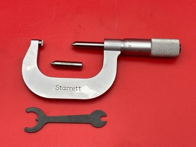 Starrett 585MDP Screw Thread Micrometer 25-50mm Range, 1.25-1.75 ...