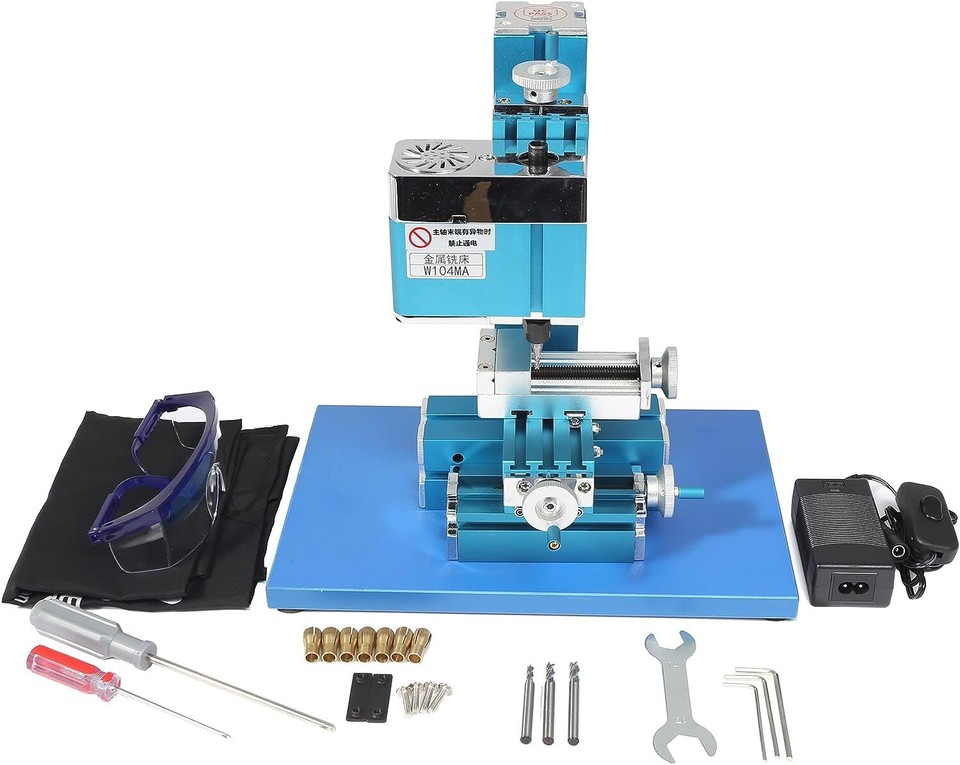 Mini Metal Milling Machine Motorized Metalworking Benchtop Woodworking ...