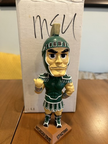 Michigan State Sparty the Spartan Mascot Bobblehead NIB Bobble Big Ten ...