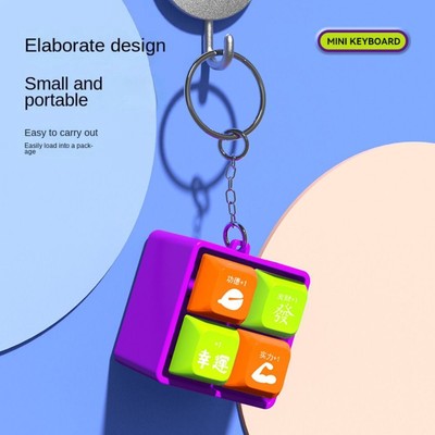 ABS Keyboard Keychain Toys Anxiety Relief Luminous Percussion Keyboard ...