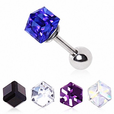 Ear Cartilage Piercing Cube Prism | eBay