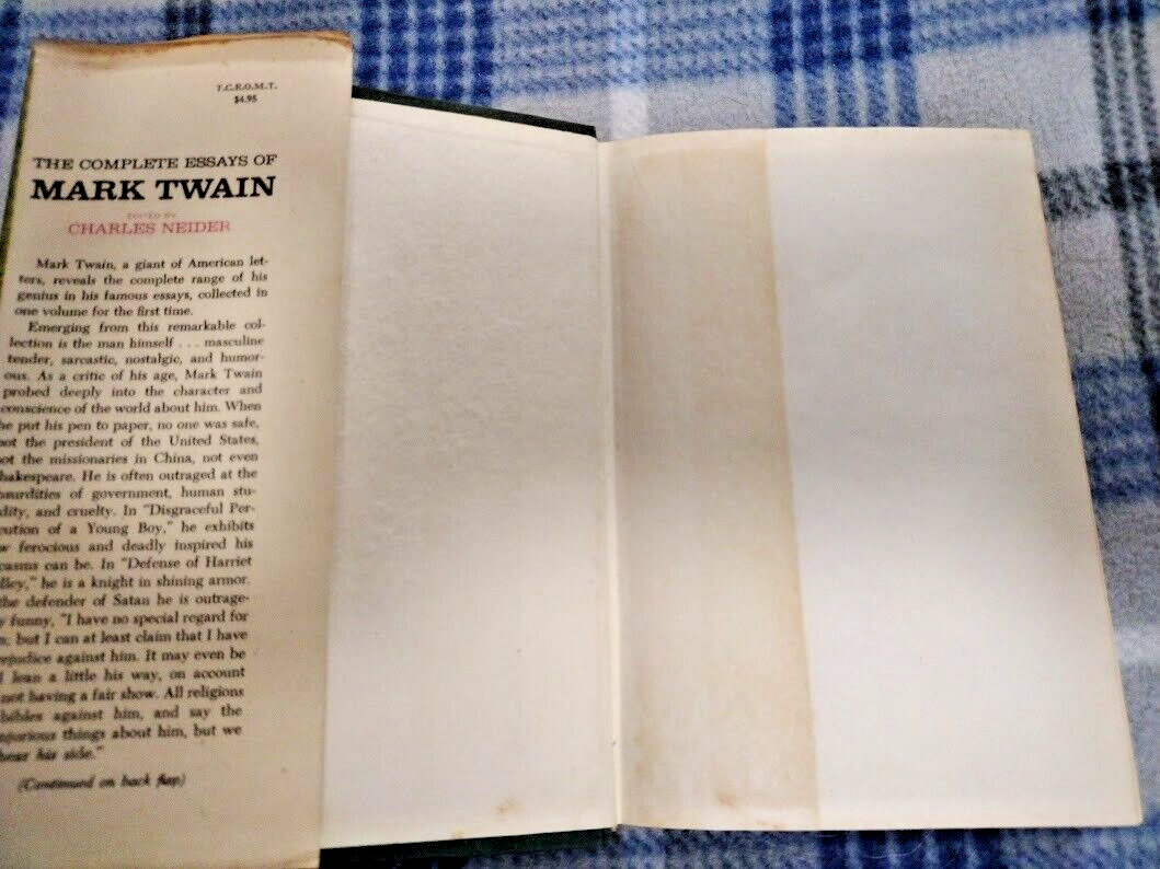 The Complete Essays of Mark Twain by Charles Neider 1963 HC/DJ ...