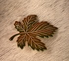 Gilded Leaf Designs Handcrafted Fall Leaf Pin Brooch Gold Tone with ...