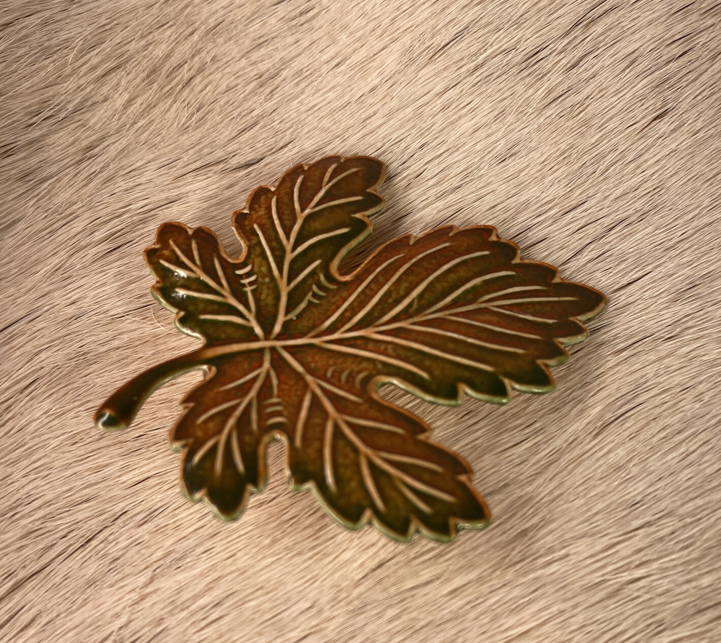Gilded Leaf Designs Handcrafted Fall Leaf Pin Brooch Gold Tone with ...