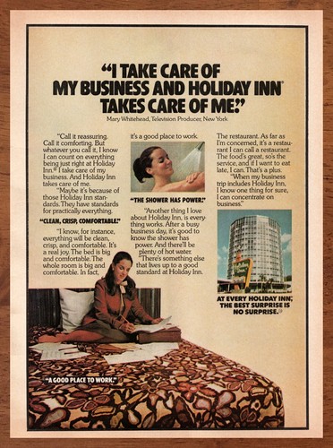 1977 Holiday Inn Hotels Vintage Print Ad/Poster Retro 70s Travel Pop ...