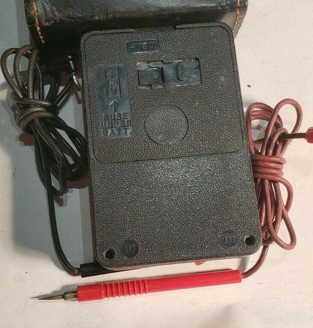 Triplett Model 310 Type 3 Volt Ohm Meter Original Case and Leads for ...