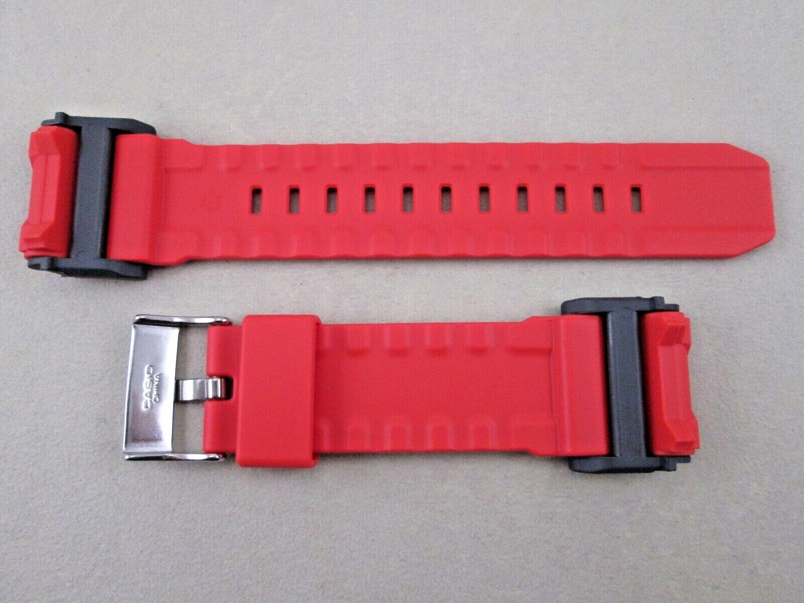 Genuine Casio G-shock Gd400 Gd-400-4 Red Rubber Resin Watch Band Strap ...