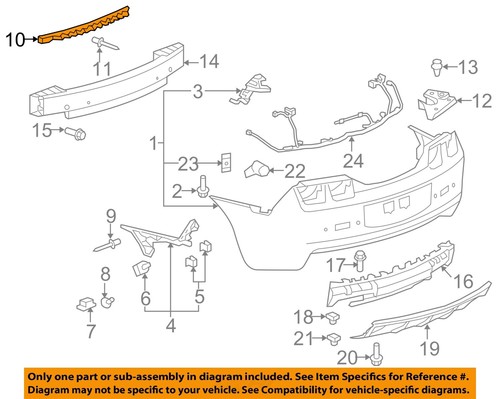 GM OEM 10-13 Camaro Rear Bumper Bumper Components-Upper Support ...