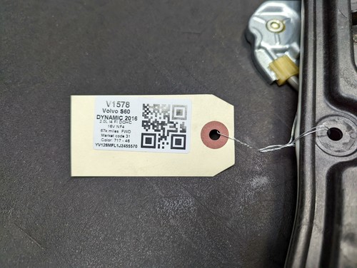 Rear Left Door Window Regulator 2018 Volvo S60 30784312 31447850 2011 ...