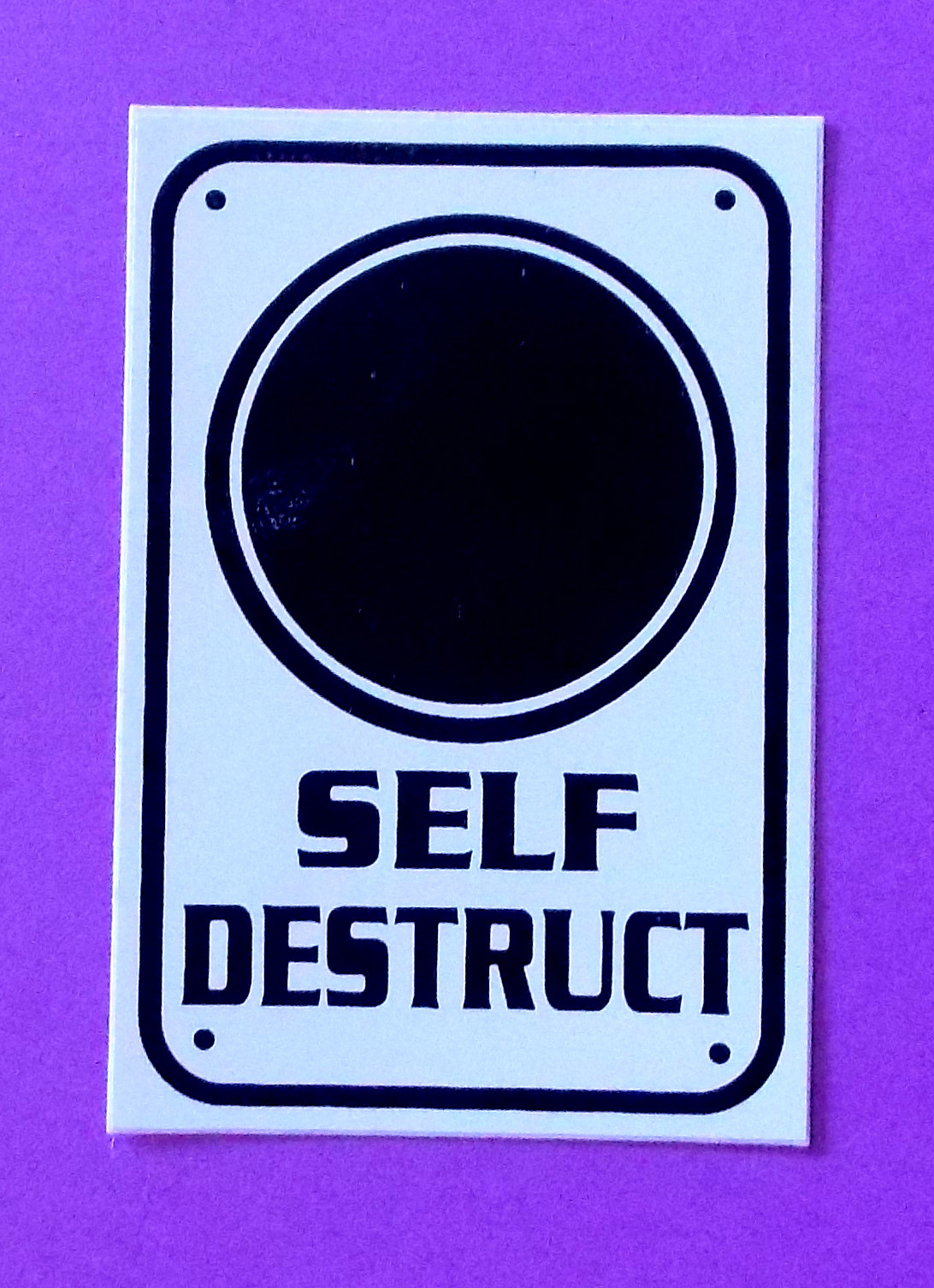 "Self Destruct" PVC sticker great for PC desktop, car, truck, SUV, your ...