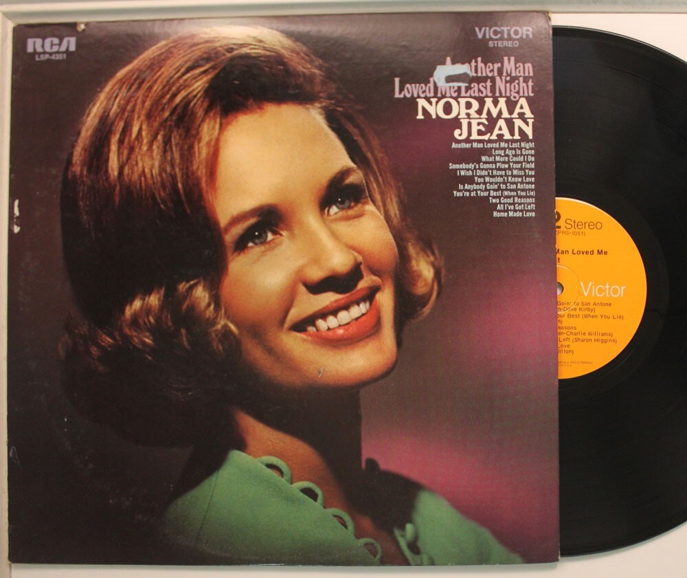 Norma Jean Lp Another Man Loved Me Last Night On Rca - Vg++ To Nm / Vg+ ...