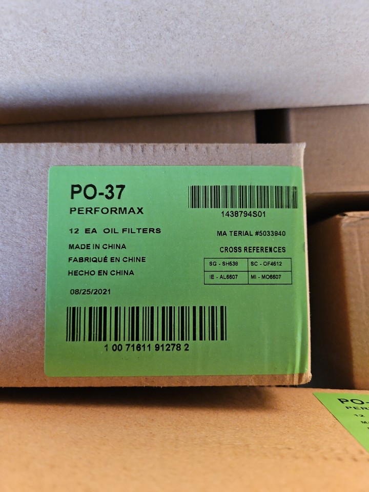 Performax Oil Filter PO-37 - Case of 12 Filters | eBay
