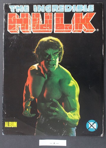 Incredible HULK Sticker ALBUM TV Classic LOU FERRIGNO Photo Cover UK ...