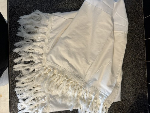 Sweet Jojo Crib Bed Skirt Dust Ruffle Beige Cream Fringe NWOT Boho ...