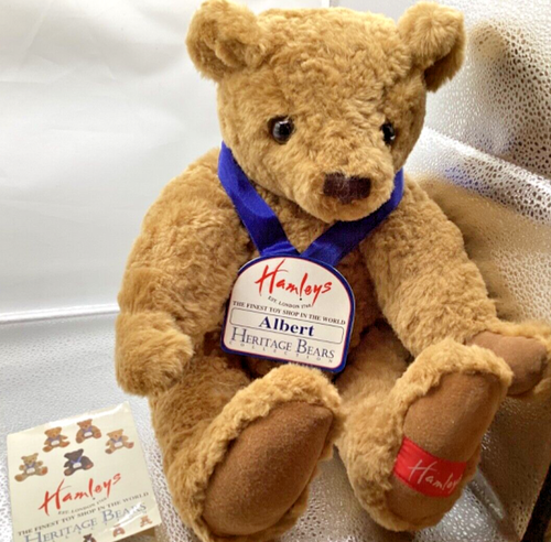 Hamleys Of London Prince Albert Plush Bear 16" Fully Jointed Mint With ...