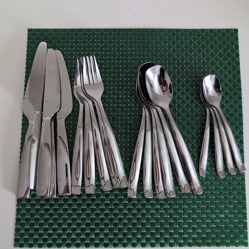 Gourmet Settings GS Stainless Flatware Glossy 21 Piece Lot 18/0 Curved ...