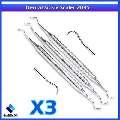 Sickle Scaler 204S Dental Hand Instruments Pro Periodontal Pick Hygiene ...
