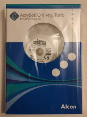 Alcon Extended #DFT415 +19.5D 13mm CYL 2.25 Toriq IOL Acrysof Vivity ...