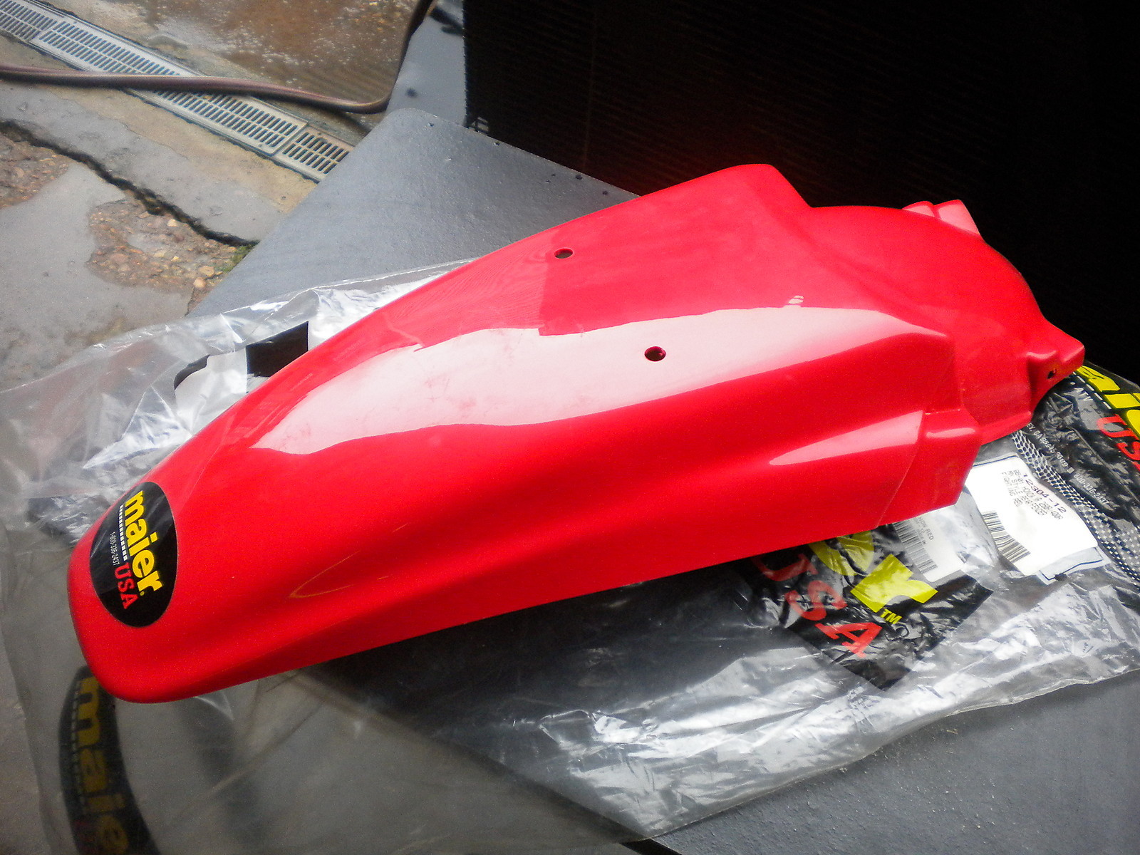 NOS Honda Vintage Maier Red MX Style Rear Fender 1996-2001 XR250R/400R ...