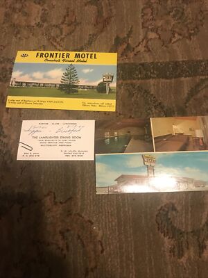 Postcard Vintage Nebraska Frontier Motel, Scottsbluff Lamplighter Motel ...
