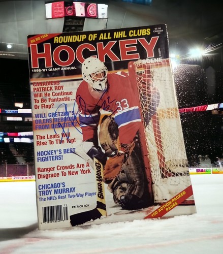 Patrick Roy Autographed 1986-87 Montreal Canadiens HOF Hockey Annual ...