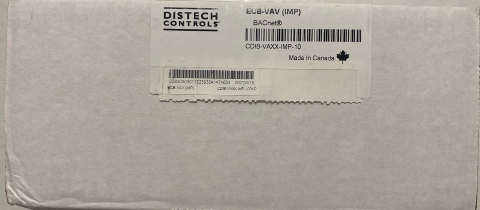Distech Controls ECB-VAV HVAC AIR Controller CDIB-VAXX-IMP-10 W/Allure ...