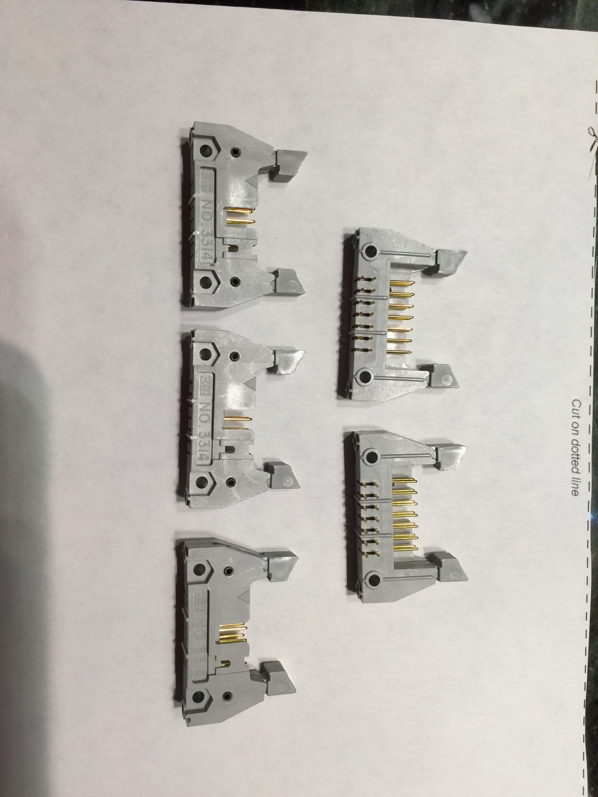 3M 3314 Latching PCB Mount Dual Row Header Connector 14 Pos Right Angle ...