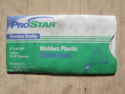 ProStar Welders Plastic Cover Lens 2"x4-1/4" HWE240933 CR-39 Monomer | eBay
