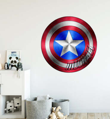Captain America Shield Personalized Custom Name Wall Sticker Decal ...